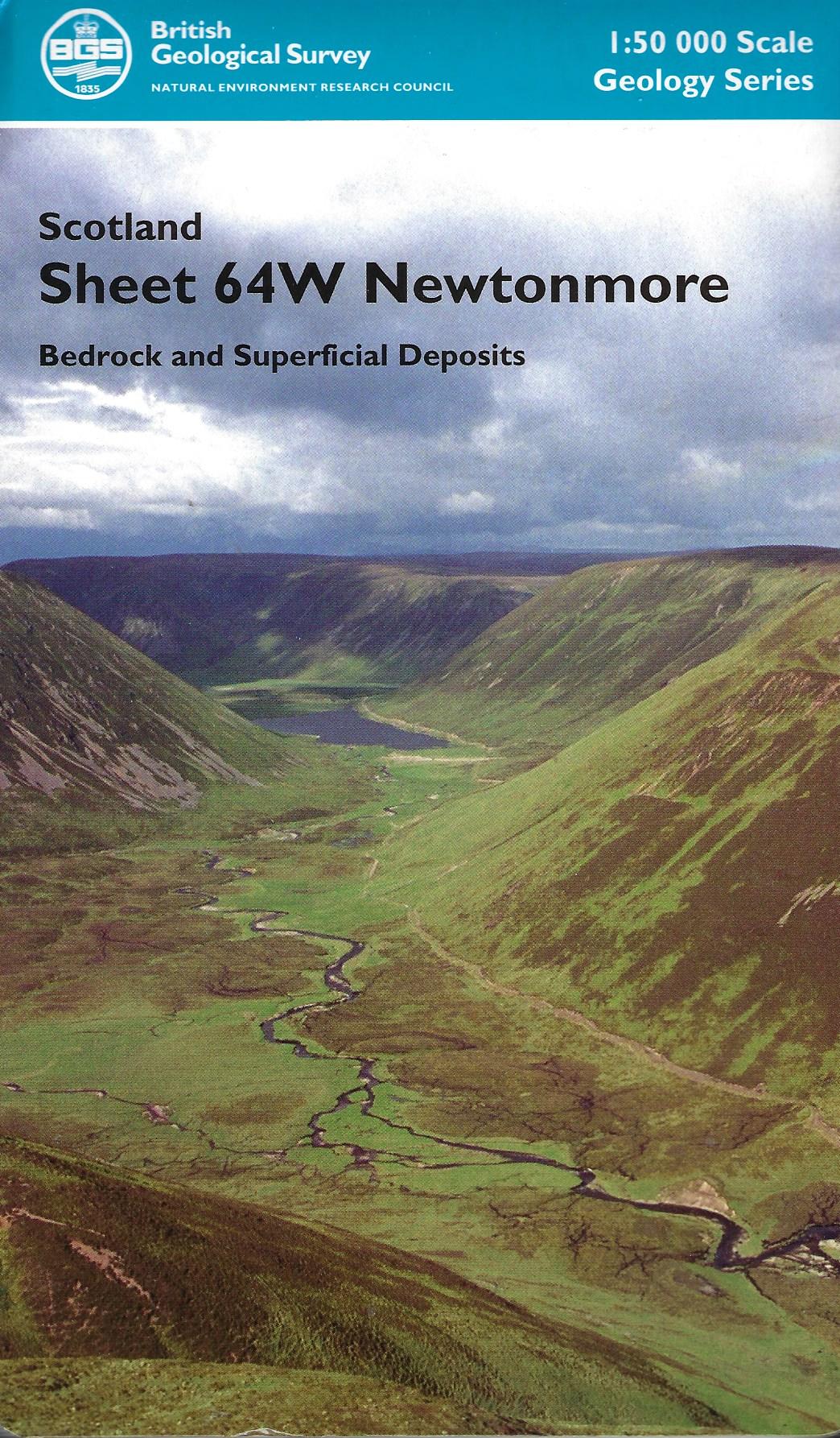 British Geological Survey Map of 64W Newtonmore Bedrock and Superficial ...